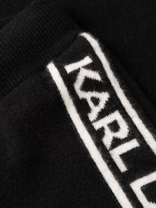 Karl Lagerfeld Logo Cashmere Trousers