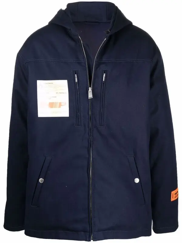 Heron Preston Patch-detail Hooded Jacket - Blue