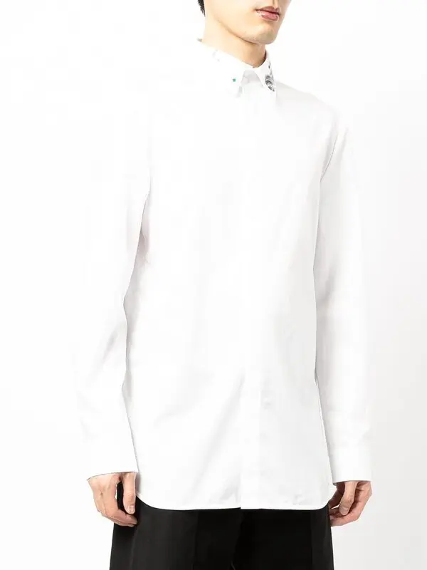 Shiatzy Chen Hand-drawn Collar Cotton Shirt