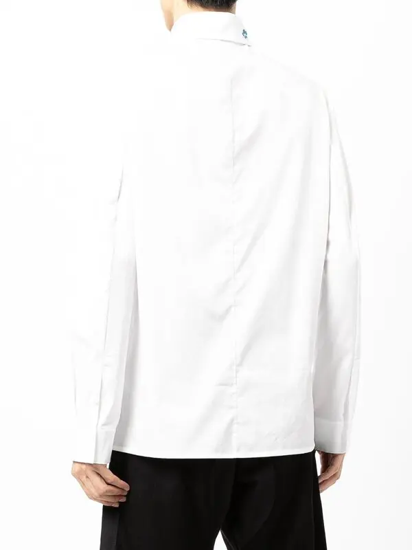 Shiatzy Chen Hand-drawn Collar Cotton Shirt
