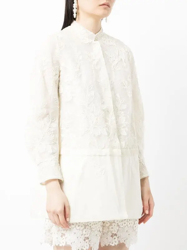 Shiatzy Chen Embroidered Lace Panel Jacket