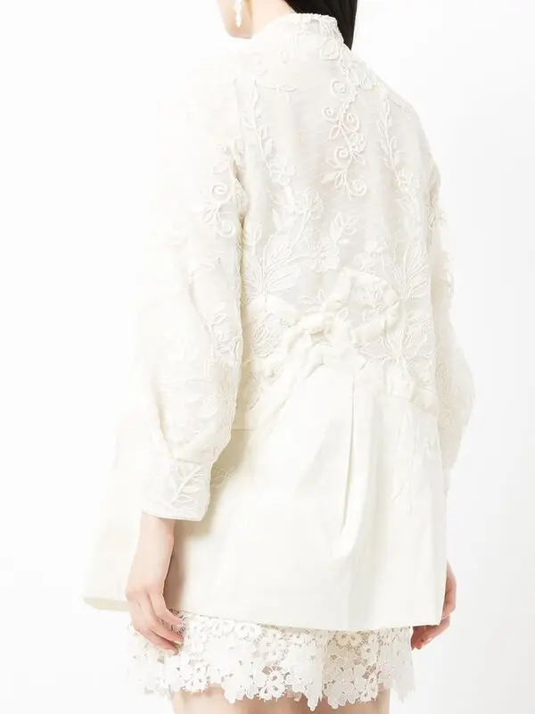 Shiatzy Chen Embroidered Lace Panel Jacket