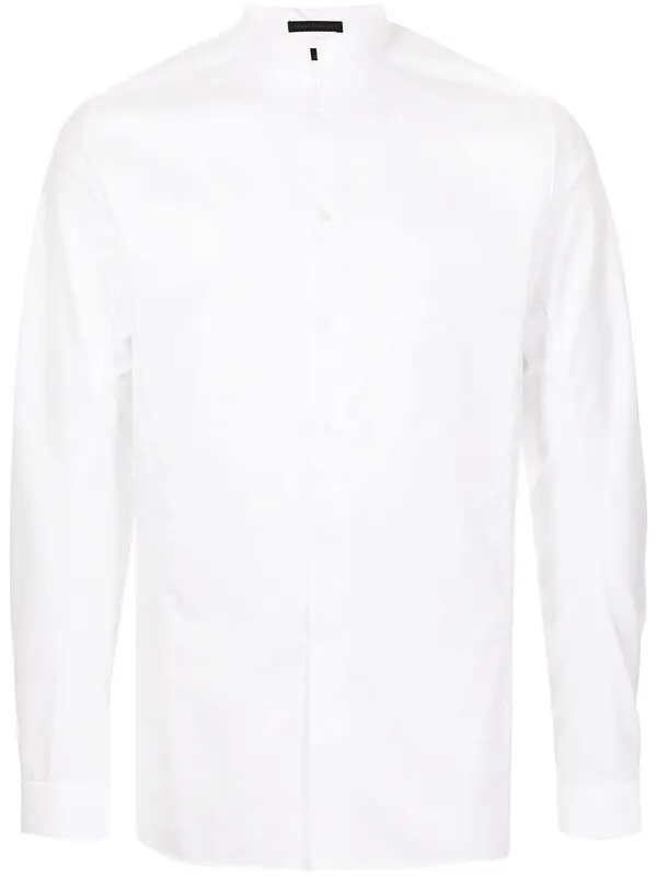 Shiatzy Chen Mandarin Collar Cotton Shirt - White