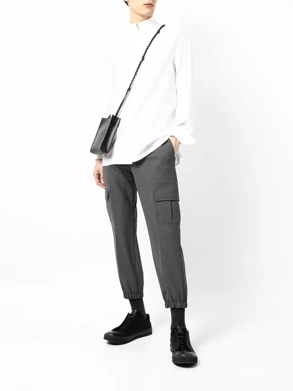 Shiatzy Chen Mandarin Collar Cotton Shirt
