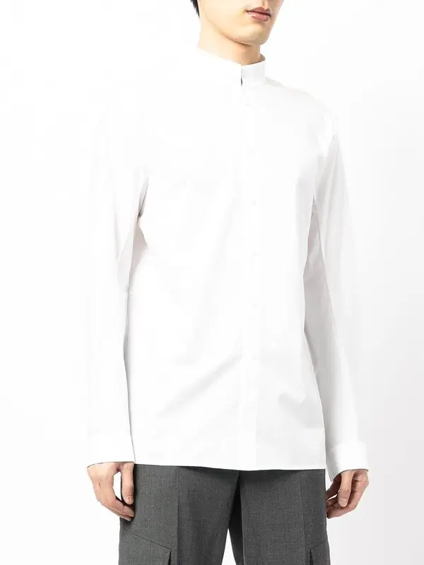 Shiatzy Chen Mandarin Collar Cotton Shirt