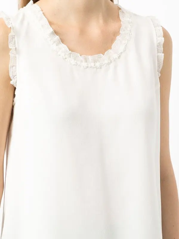 Shiatzy Chen Bead-embellished Silk Sleeveless Blouse