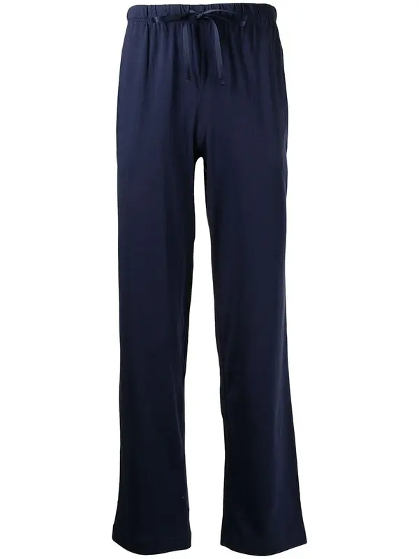 Polo Ralph Lauren Flared Cotton Pajama Trousers - Blue