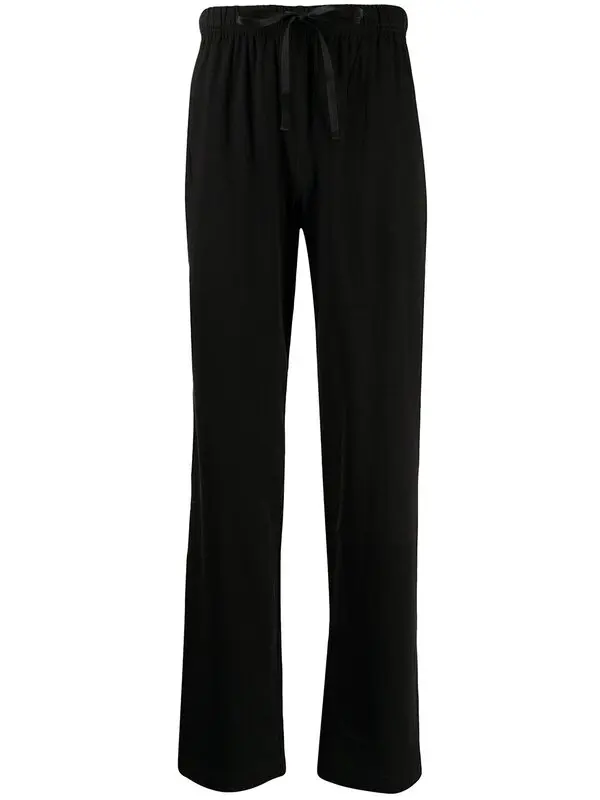 Polo Ralph Lauren Flared Cotton Pajama Trousers - Black