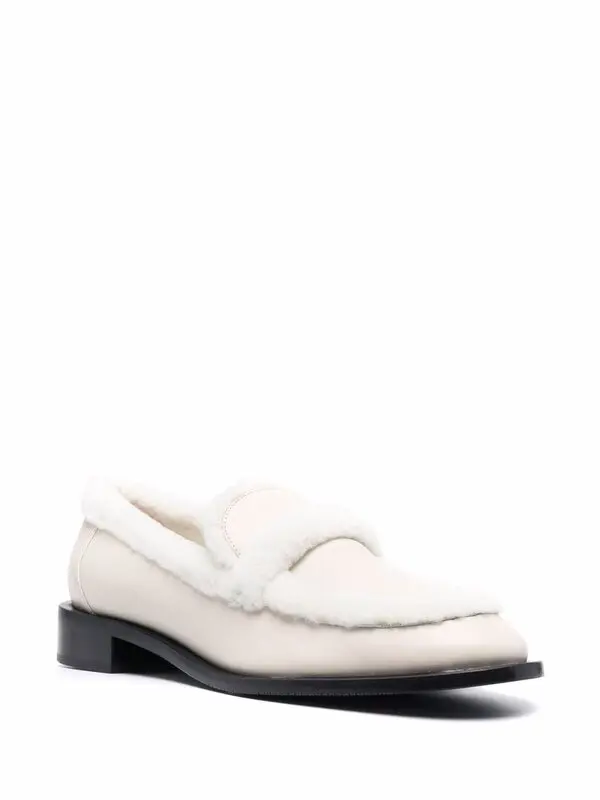 STUART WEITZMAN Shearling Trim Loafers
