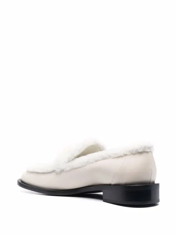 STUART WEITZMAN Shearling Trim Loafers