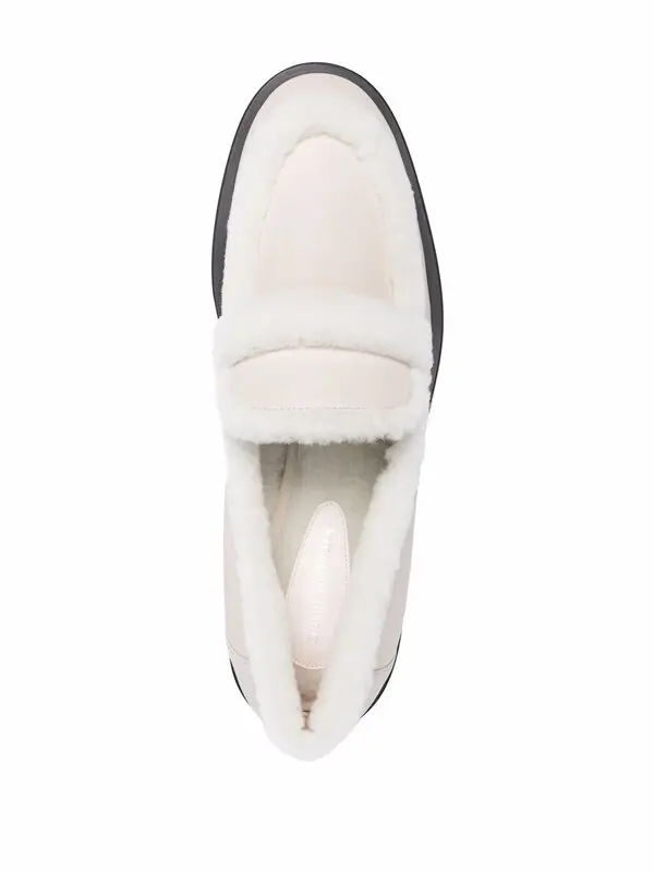 STUART WEITZMAN Shearling Trim Loafers