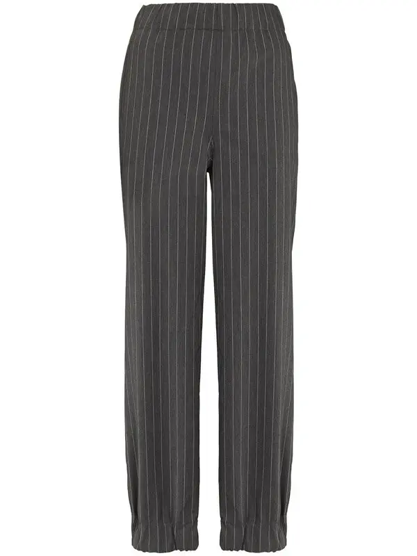 GANNI Pinstripe Elasticated-waist Trousers