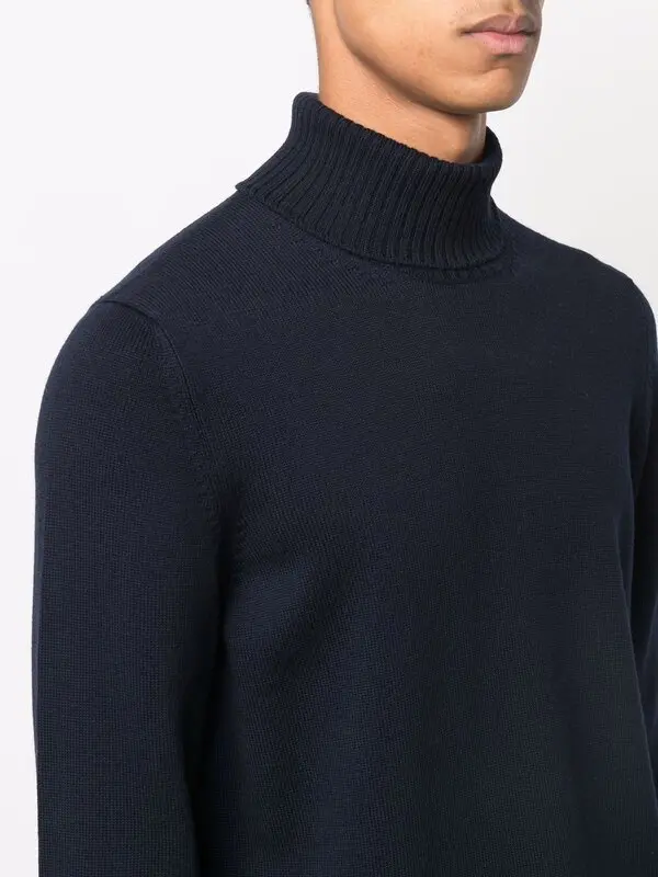 FILERIA Roll Neck Jumper - Blue