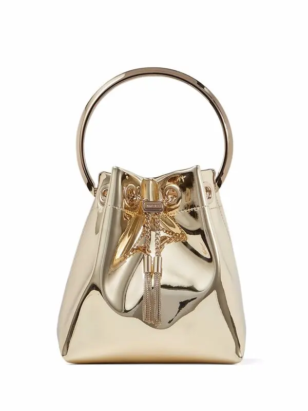 JIMMY CHOO Bon Bon Metallic Bucket Bag