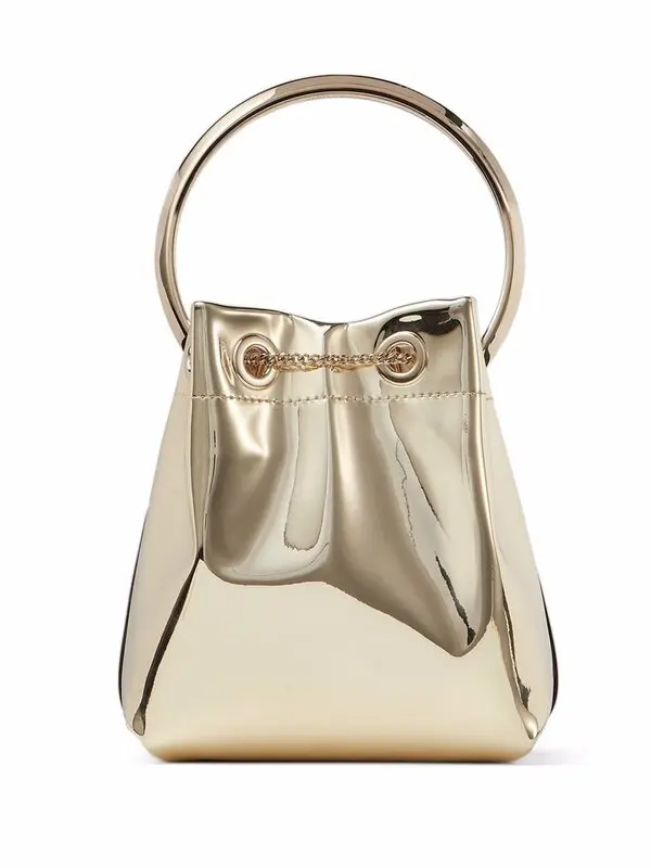 JIMMY CHOO Bon Bon Metallic Bucket Bag