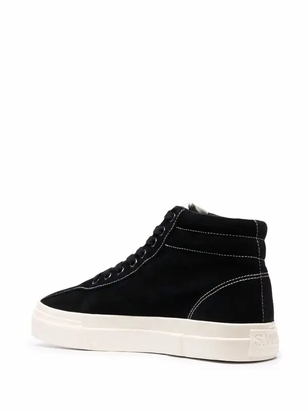S.W.C STEPNEY WORKERS CLUB Suede Hi-top Trainers - Black