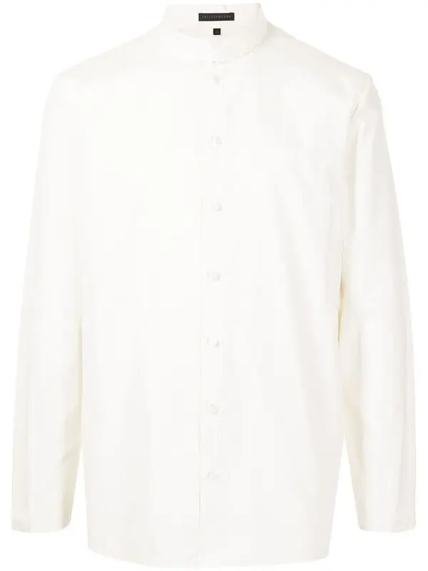 Shiatzy Chen Mandarin-collar Long-sleeve Shirt - White