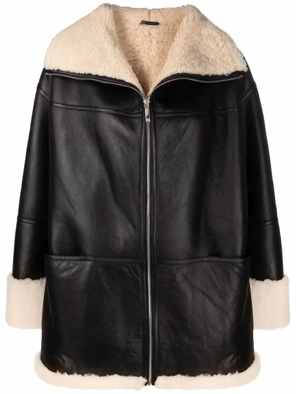 TOTEME Signature Shearling Jacket - Black