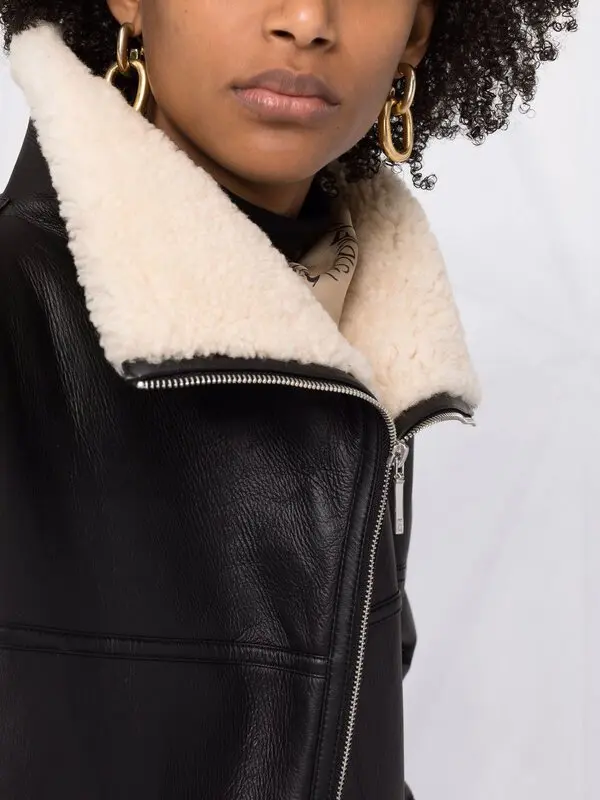 TOTEME Signature Shearling Jacket - Black