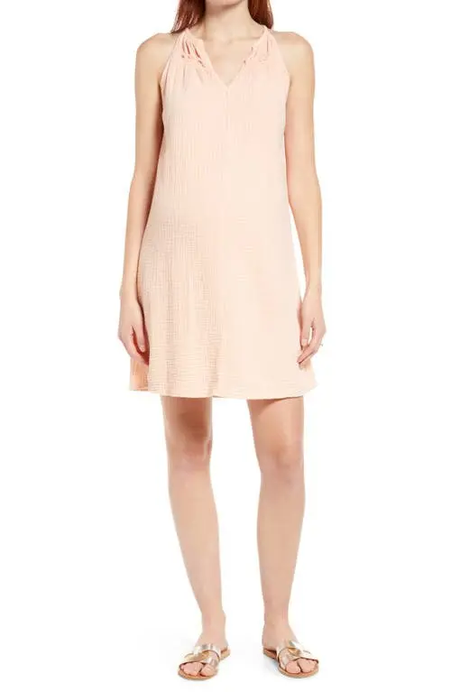 MATERNAL AMERICA V-neck Trapeze Maternity Dress