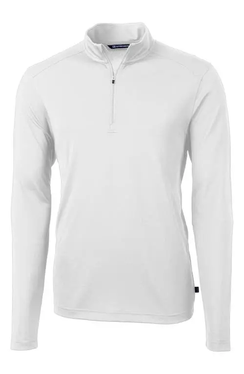 Cutter & Buck Virtue Piqué Recycled Blend Quarter Zip Pullover - White