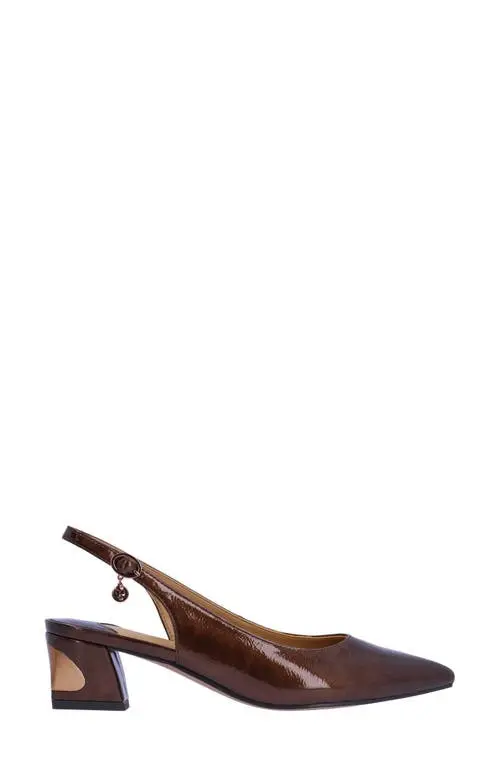 J. Reneé Shayanne Pointed Toe Slingback Pumps - Bronze