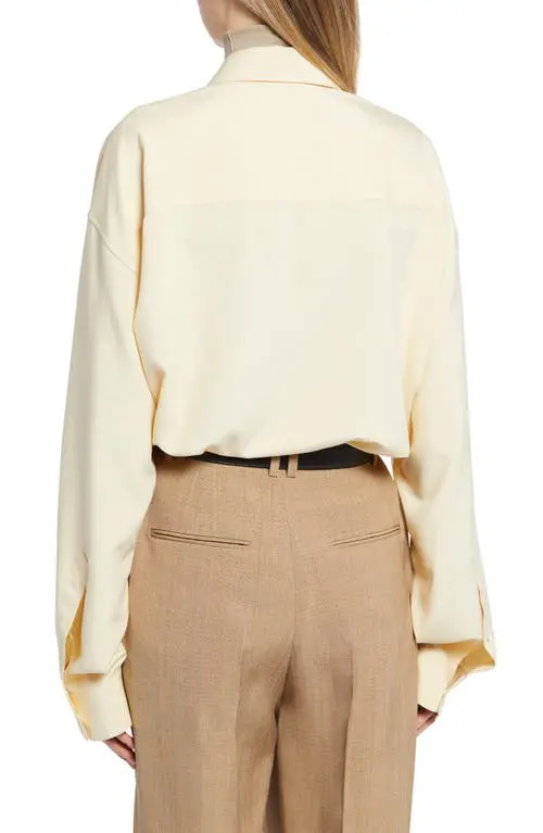 THE ROW Caroline Oversize Button-up Shirt - Oyster