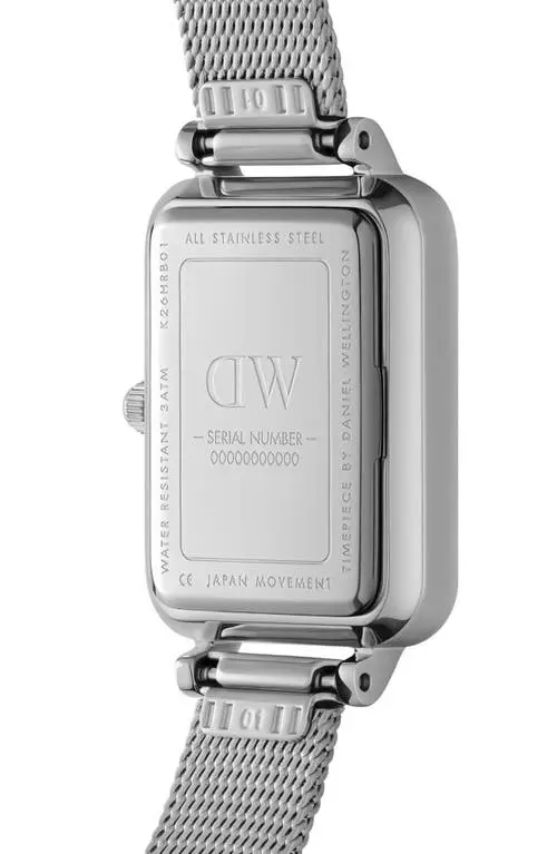DANIEL WELLINGTON Quadro Watch With Mesh Strap