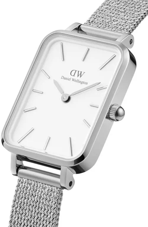 DANIEL WELLINGTON Quadro Watch With Mesh Strap