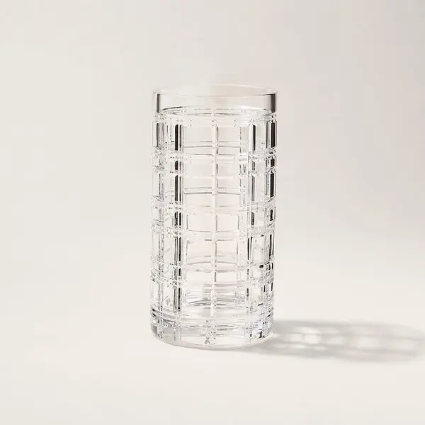 Ralph Lauren Hudson Plaid Vase - Clear