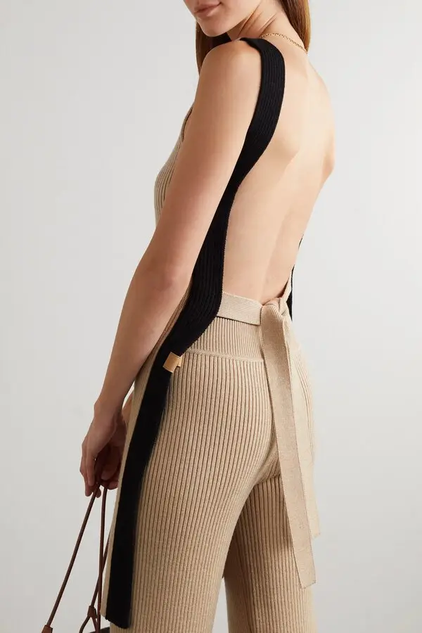 Loewe Backless Ribbed Wool Tunic