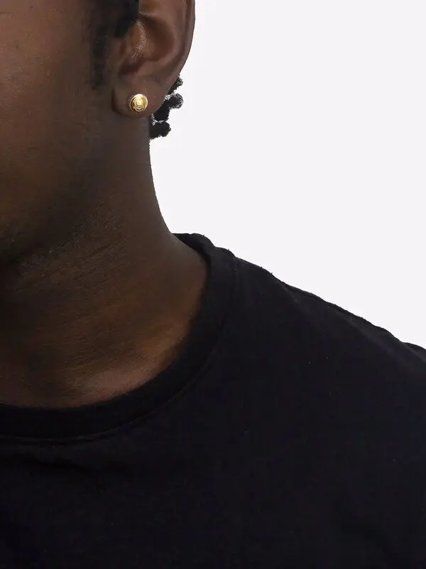 TRUE ROCKS Eight Ball Stud Earring - Silver