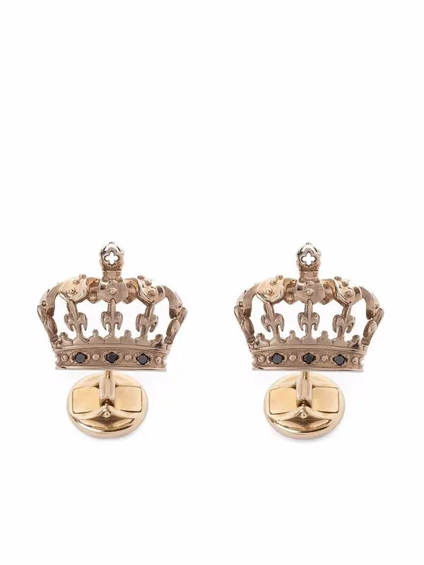Dolce & Gabbana 18k Royal Diamond Cufflinks - Gold