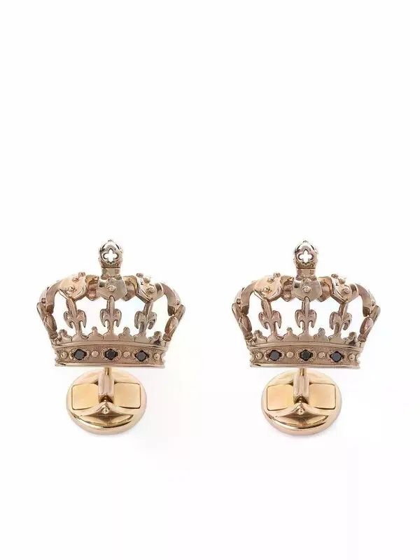 Dolce & Gabbana 18k White Royal Diamond Cufflinks - Silver