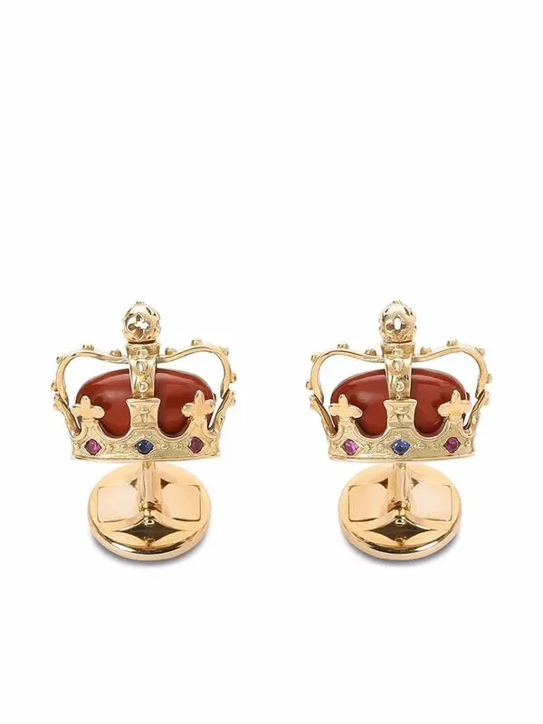 Dolce & Gabbana 18k Royal Jasper, Ruby And Sapphire Cufflinks - Gold