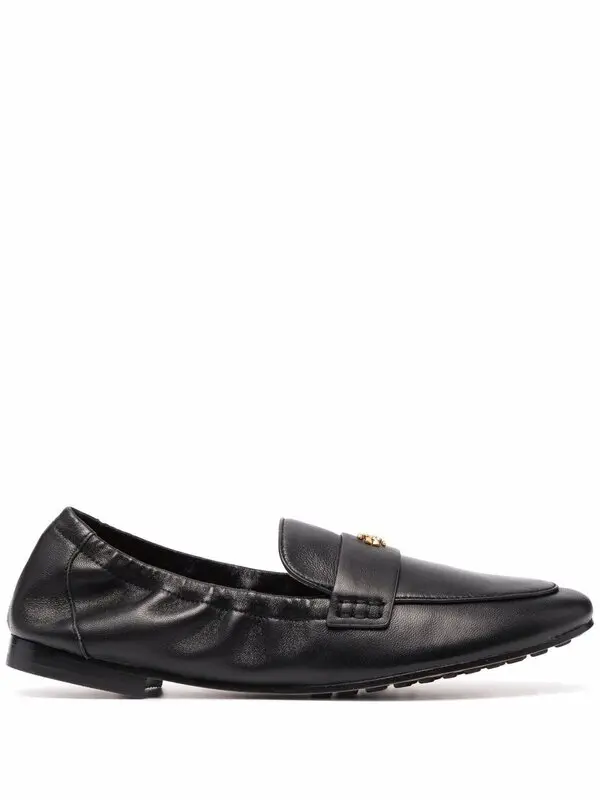 Tory Burch Ballet Leather Loafers - Black