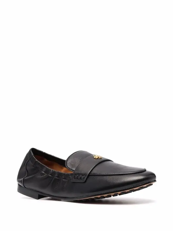 Tory Burch Ballet Leather Loafers - Black