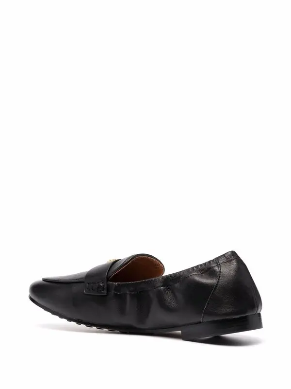 Tory Burch Ballet Leather Loafers - Black
