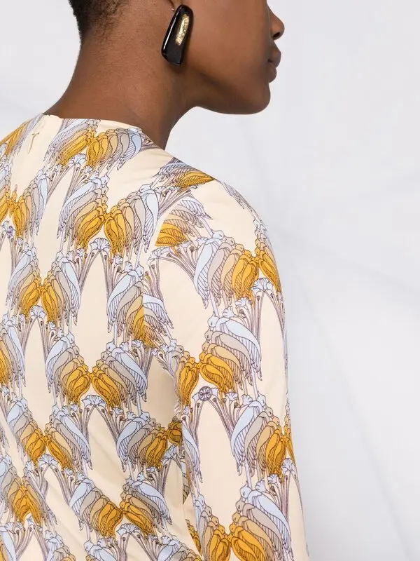 Tory Burch Geometric Bird-print Dress
