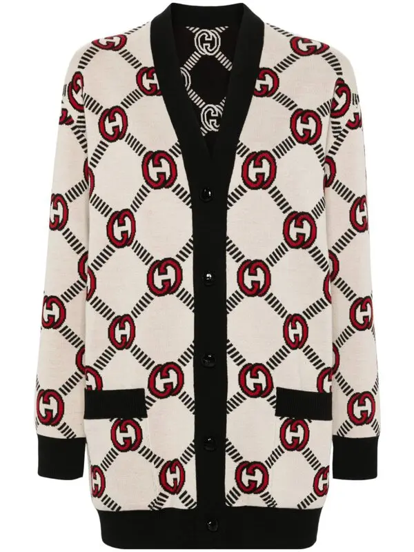 Gucci Reversible Interlocking G Cardigan - Neutrals