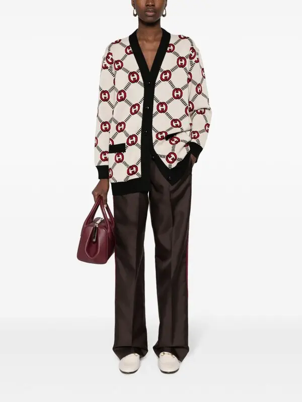Gucci Reversible Interlocking G Cardigan - Neutrals
