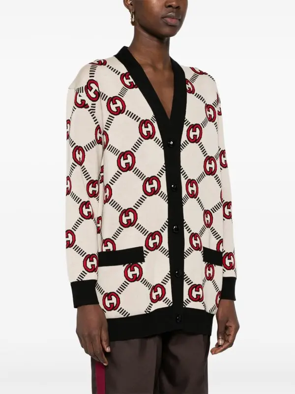 Gucci Reversible Interlocking G Cardigan - Neutrals