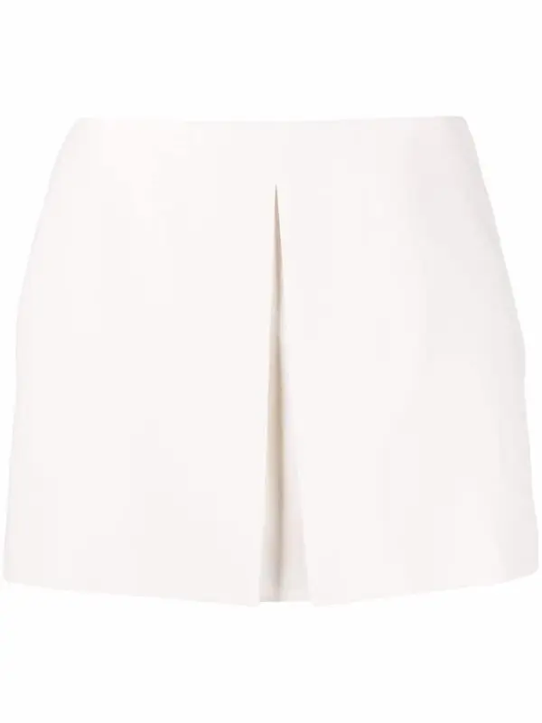 Valentino Garavani Inverted Pleat-detail Skort - White