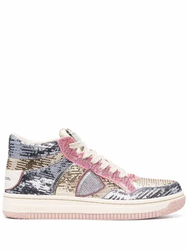 Philippe Model Sequin-embellished Sneakers - Gold