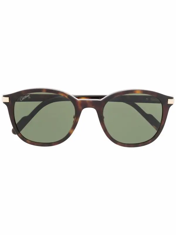 CARTIER Round-frame Sunglasses - Brown