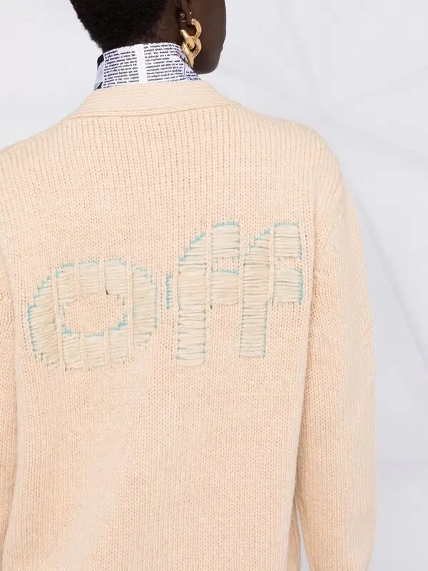 Off-White Reverse-logo Oversized Cardigan