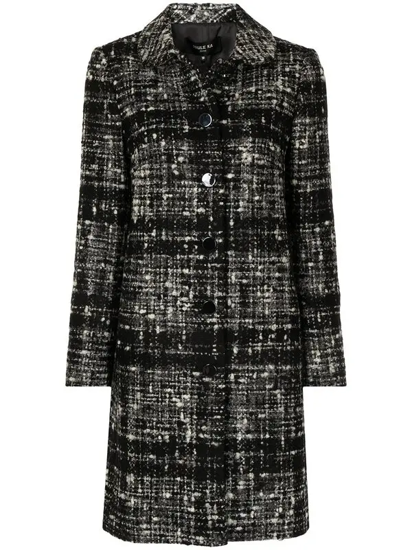 Paule Ka Tweed Collared Coat