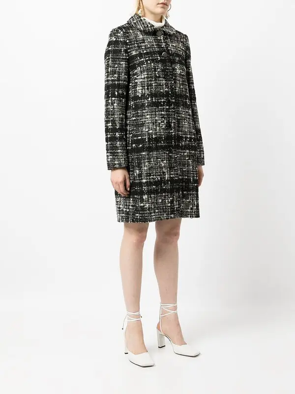 Paule Ka Tweed Collared Coat