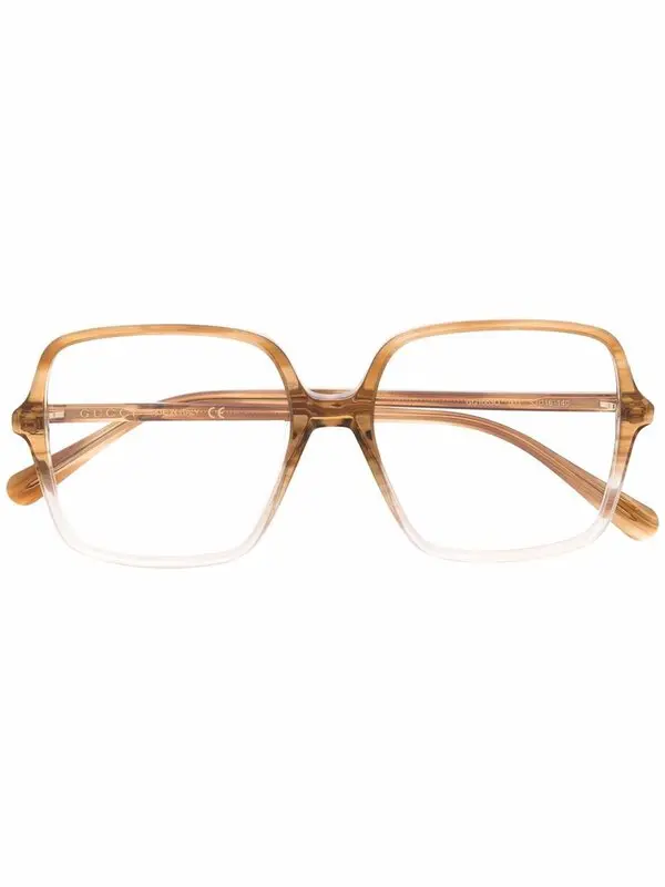Gucci Oversized Square-frame Glasses - Gold