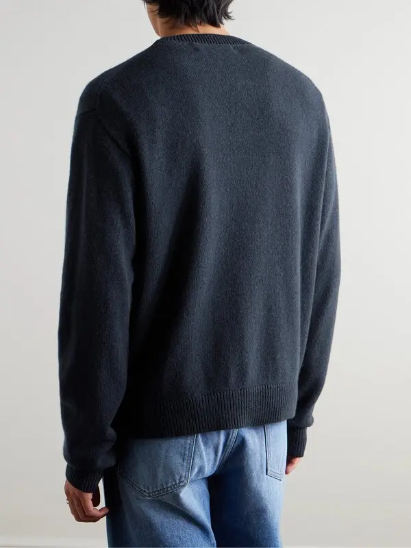 THE ELDER STATESMAN Cashmere Crewneck Sweater - Blue
